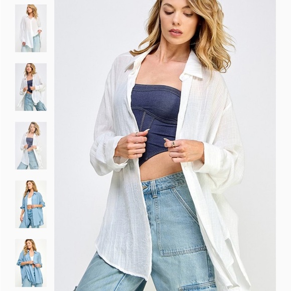 Miss Love | Tops | New Miss Love White See Through Buttonup Womens Top ...